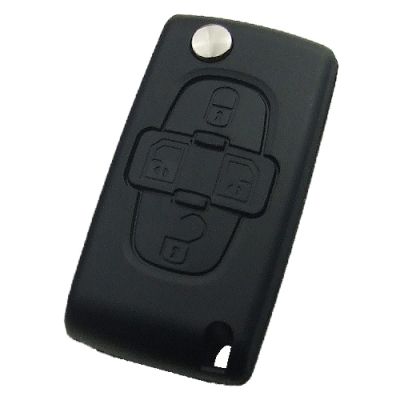 Citroen 4 Button Flip Remote Key 433mhz (battery on PCB) with 46 chip ...