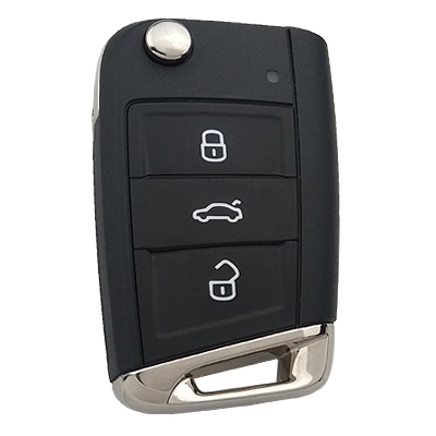 VW MQB platform 3 button Keyless flip remote key with AES ID48 chip ...